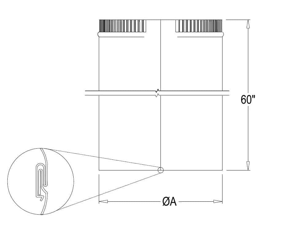 SnapLock Pipe - Metal Zinc