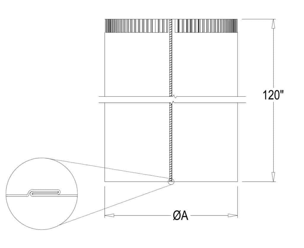 Conductor Pipe - Metal Zinc
