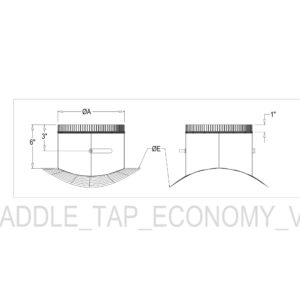 Economy Saddle Tap with Damper - Metal Zinc