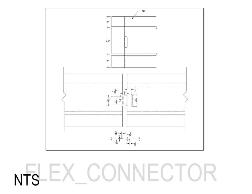 Flex Duct Connector - Metal Zinc
