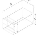Dual Filter Return Air Plenum - Metal Zinc